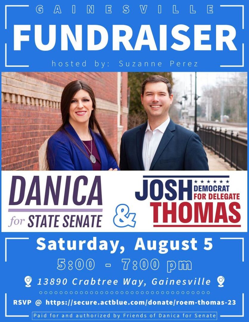 Gainesville Fundraiser with Danica Roem and Josh Thomas - Prince ...